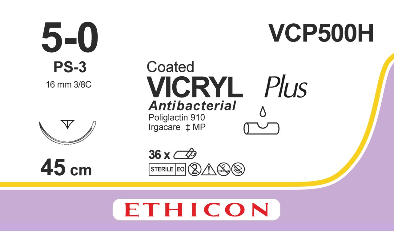 VCP500H / VICRYL PLUS UND 45CM M1 / USP5/0 SGLE ARMED PS-3 PRIME - AA ...